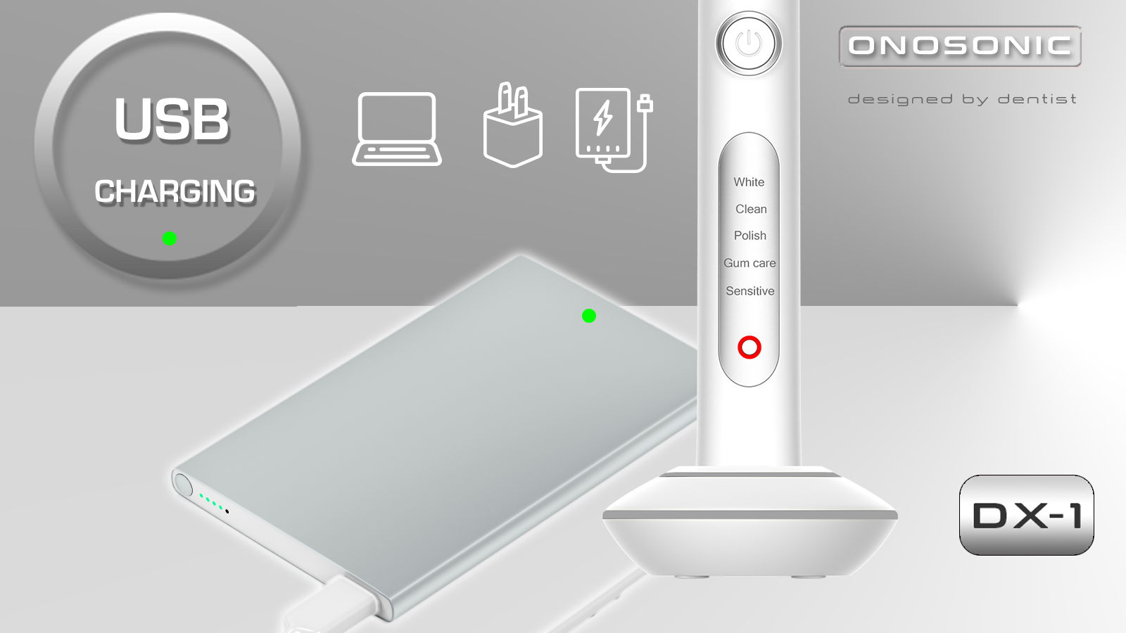 Onosonic Electric Toothbrush: the convenience of USB charging interface ...
